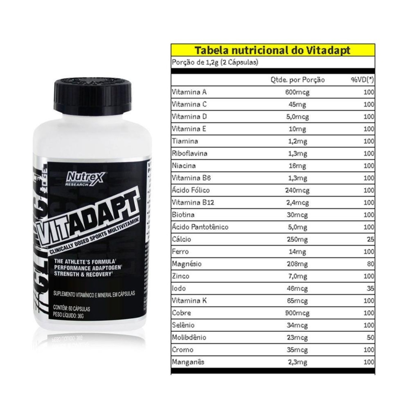 Multivitamínico Vitadapt Nutrex - 60 cápsulas | Centauro