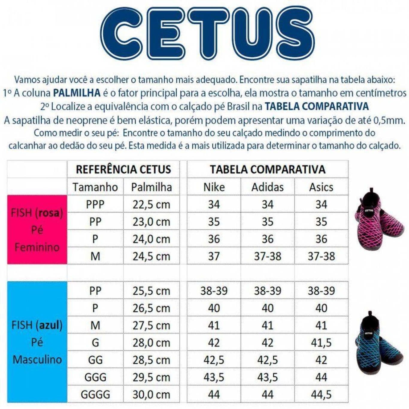 Sapatilha de Neoprene para Esportes Aquáticos Cetus Fish - Adulto ...
