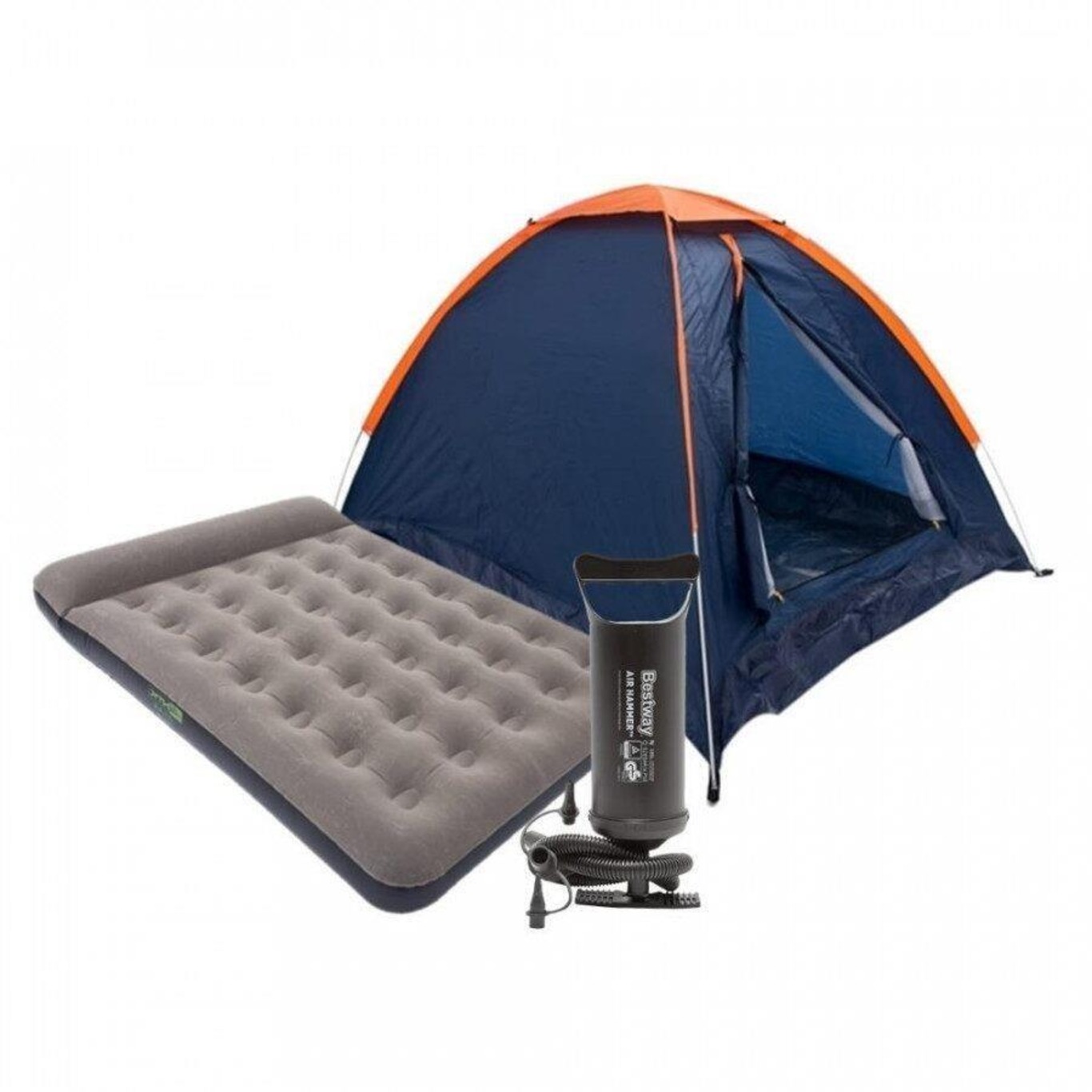 Kit de Camping Nautika: 1 Barraca Panda 3 Pessoas + Colchão Inflável ...