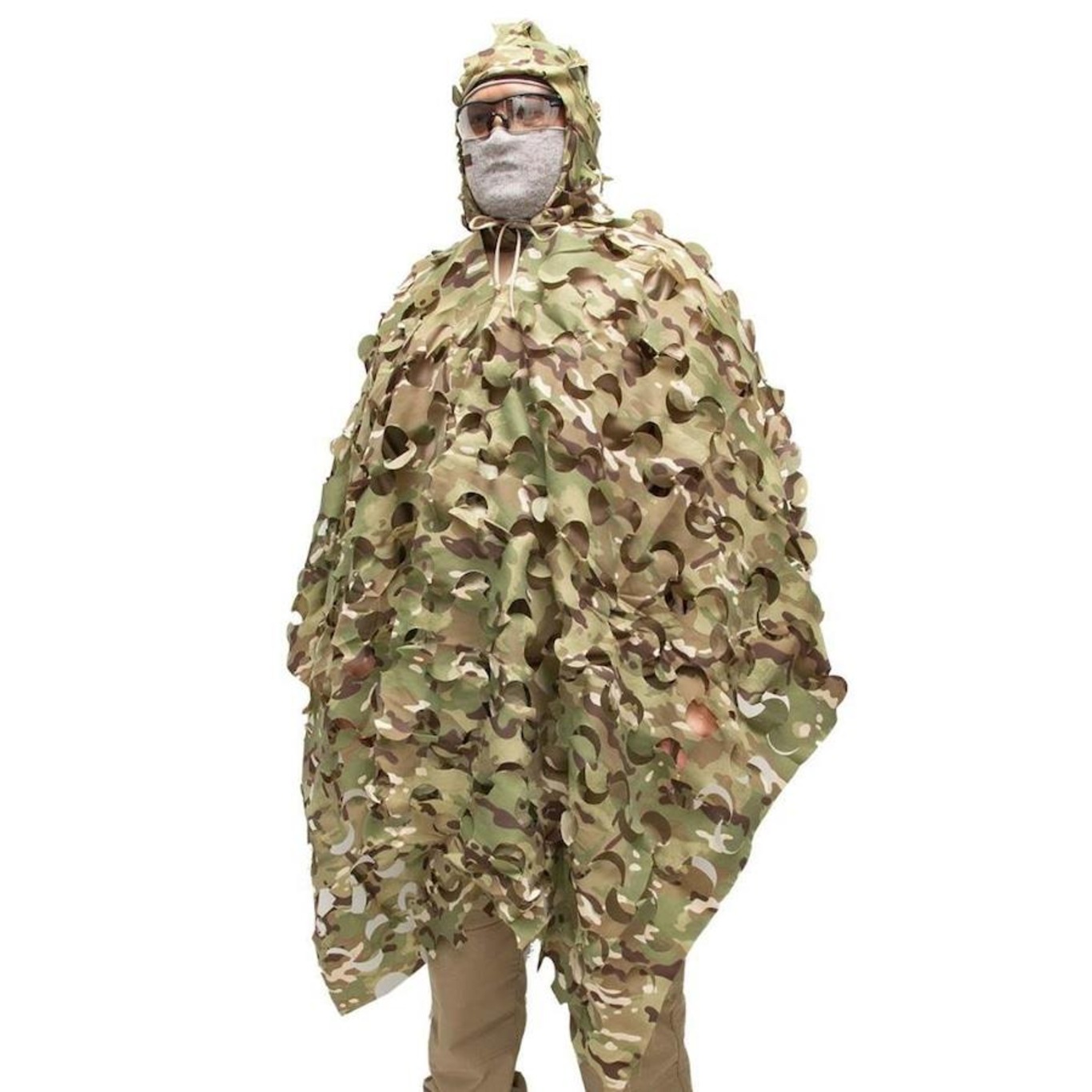 Poncho Safo Ghillie Sniper com Capuz Airsoft Multicam Nylon | Centauro