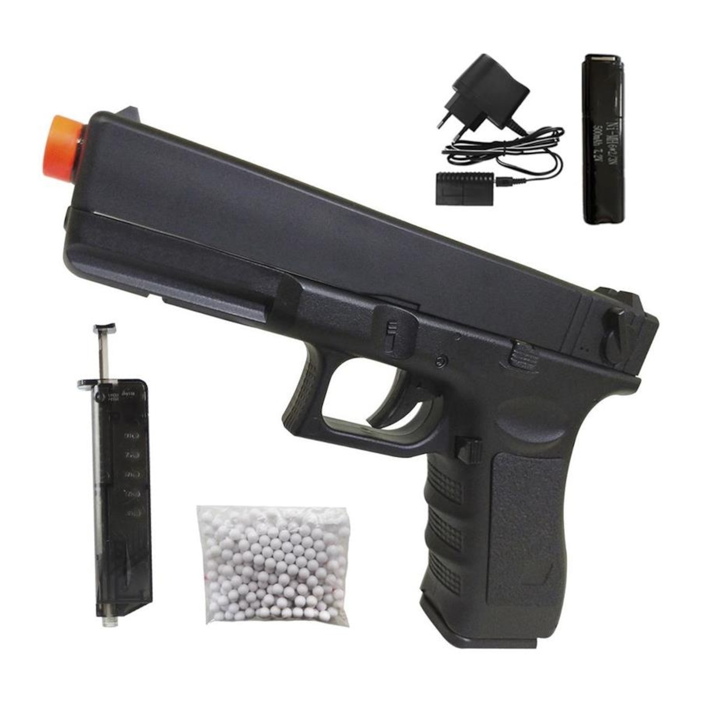 Kit Pistola Airsoft Glock CYMA G18C CM030 AEP 197 fps + Munição BBs 0 ...