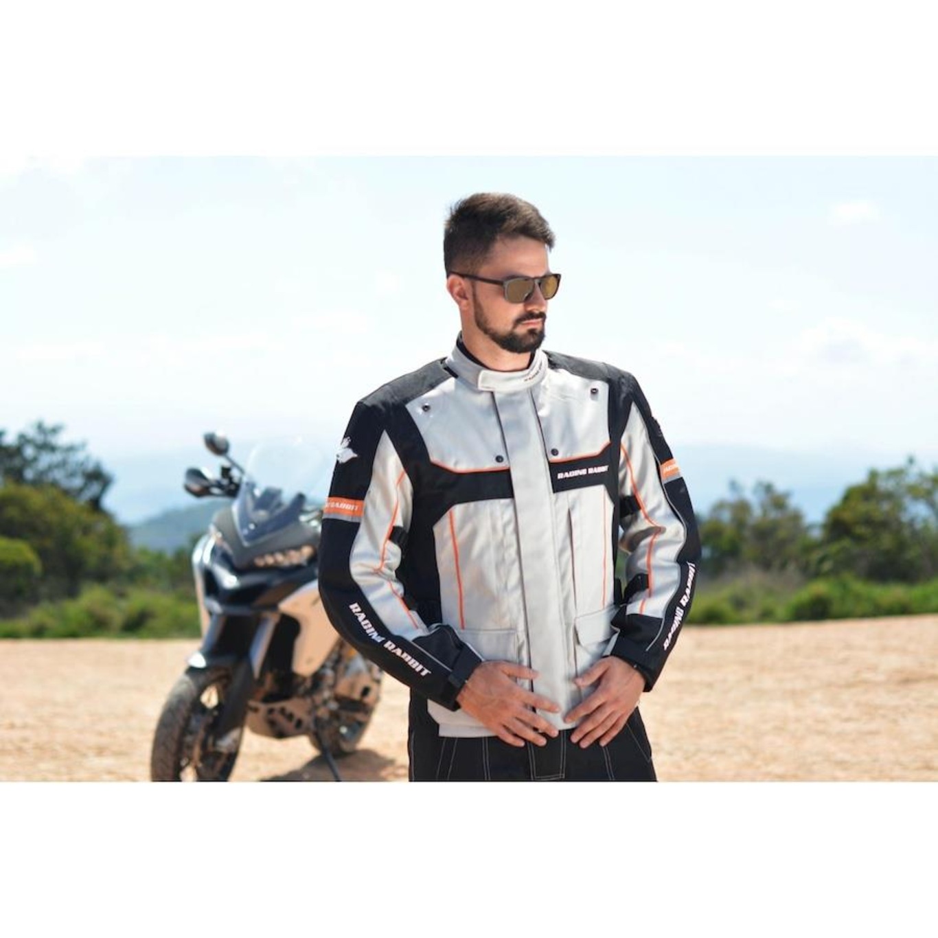 Jaqueta de Cordura Racing Rabbit DAKAR Impermeável Longa Parka ...