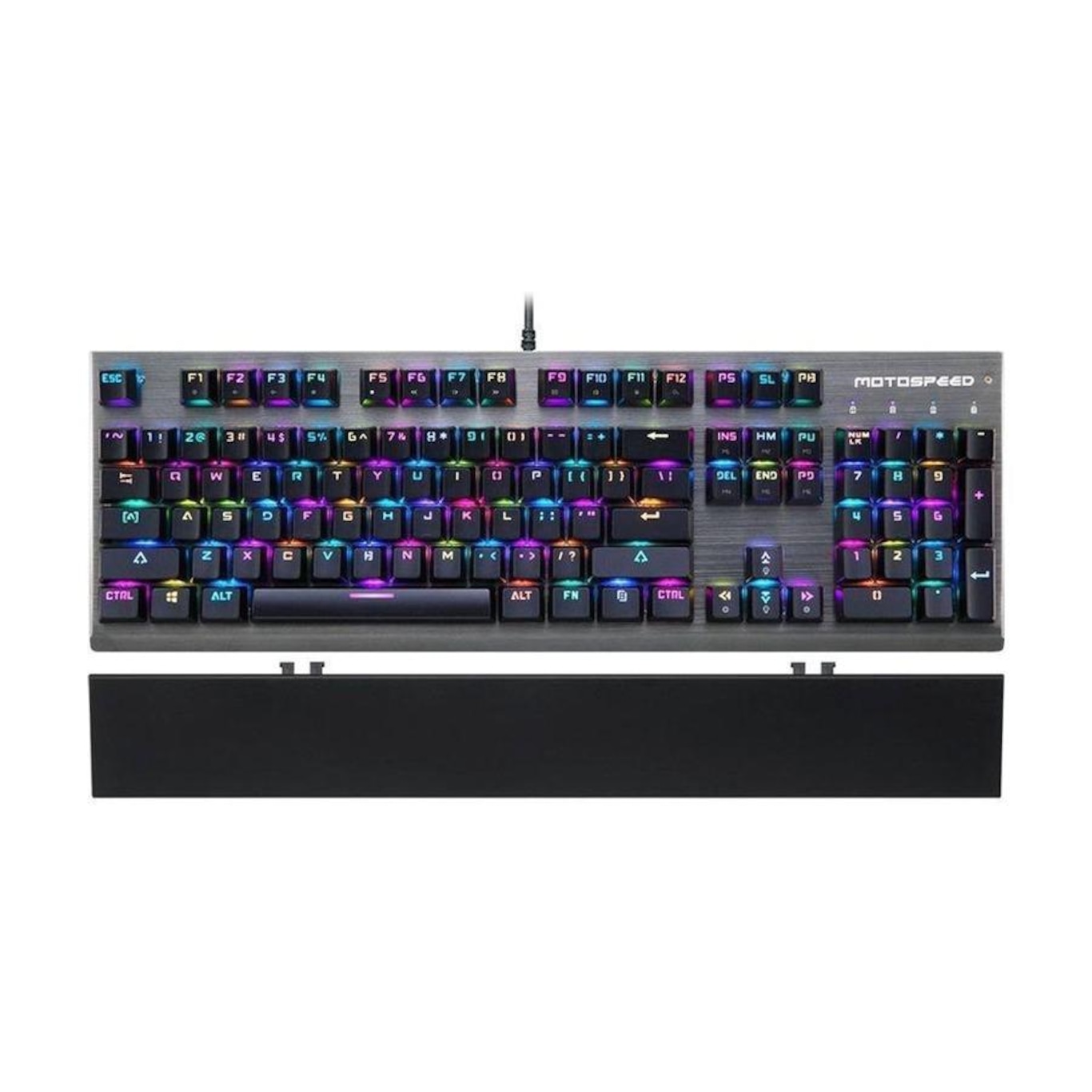 Teclado Mecânico Gamer Motospeed CK108 RGB Switch Red US com fio | Centauro