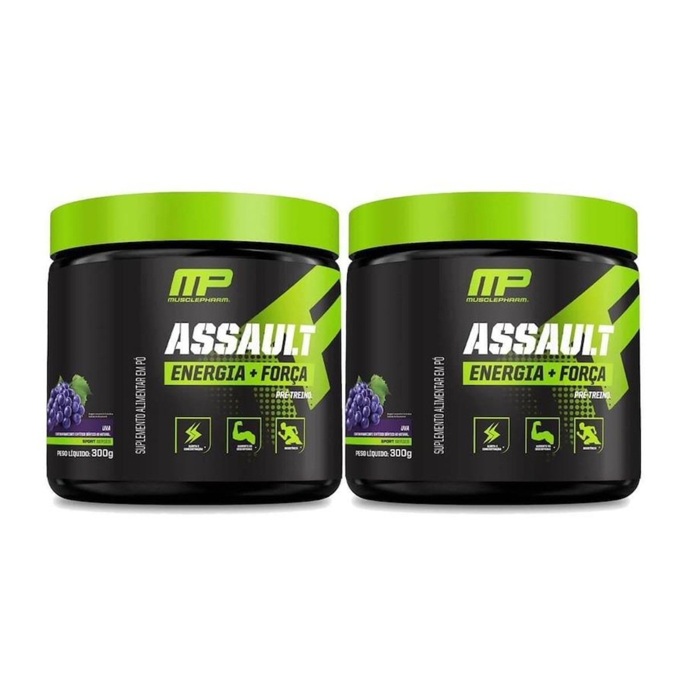 Kit Pré-Treino Assault Muscle Pharm - Uva - 300g - 2 Unds | Centauro