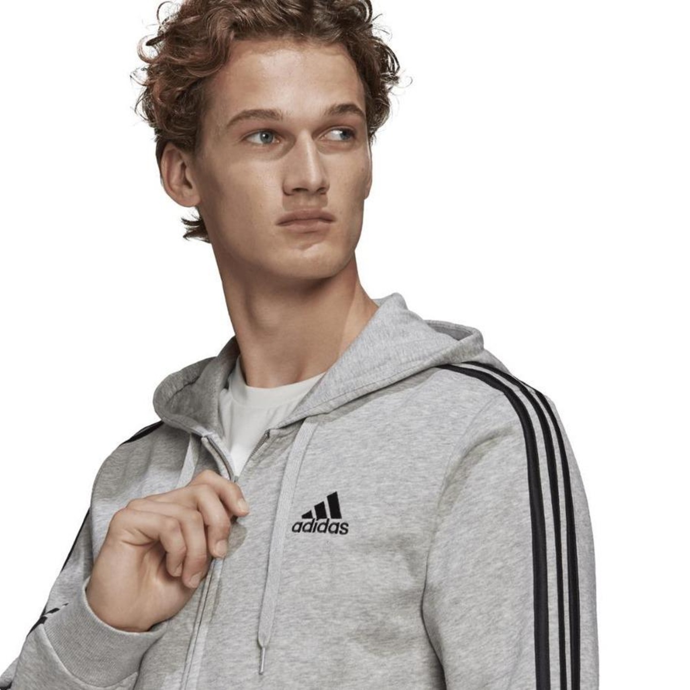 Jaqueta Moletom adidas Essentials 3 Stripes - - Masculina | Centauro
