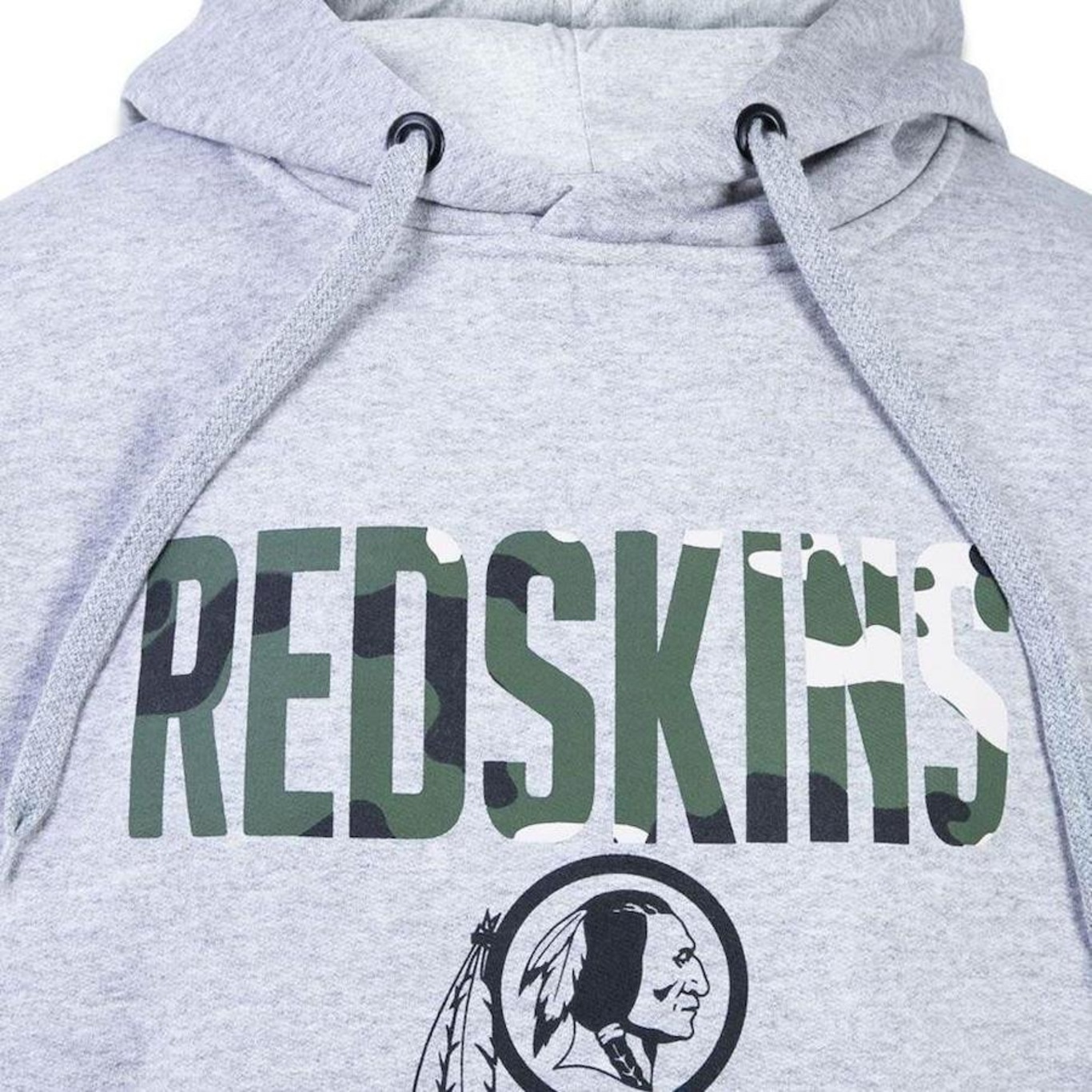 Blusão com Capuz New Era Washington Redskins Canguru Lettering ...