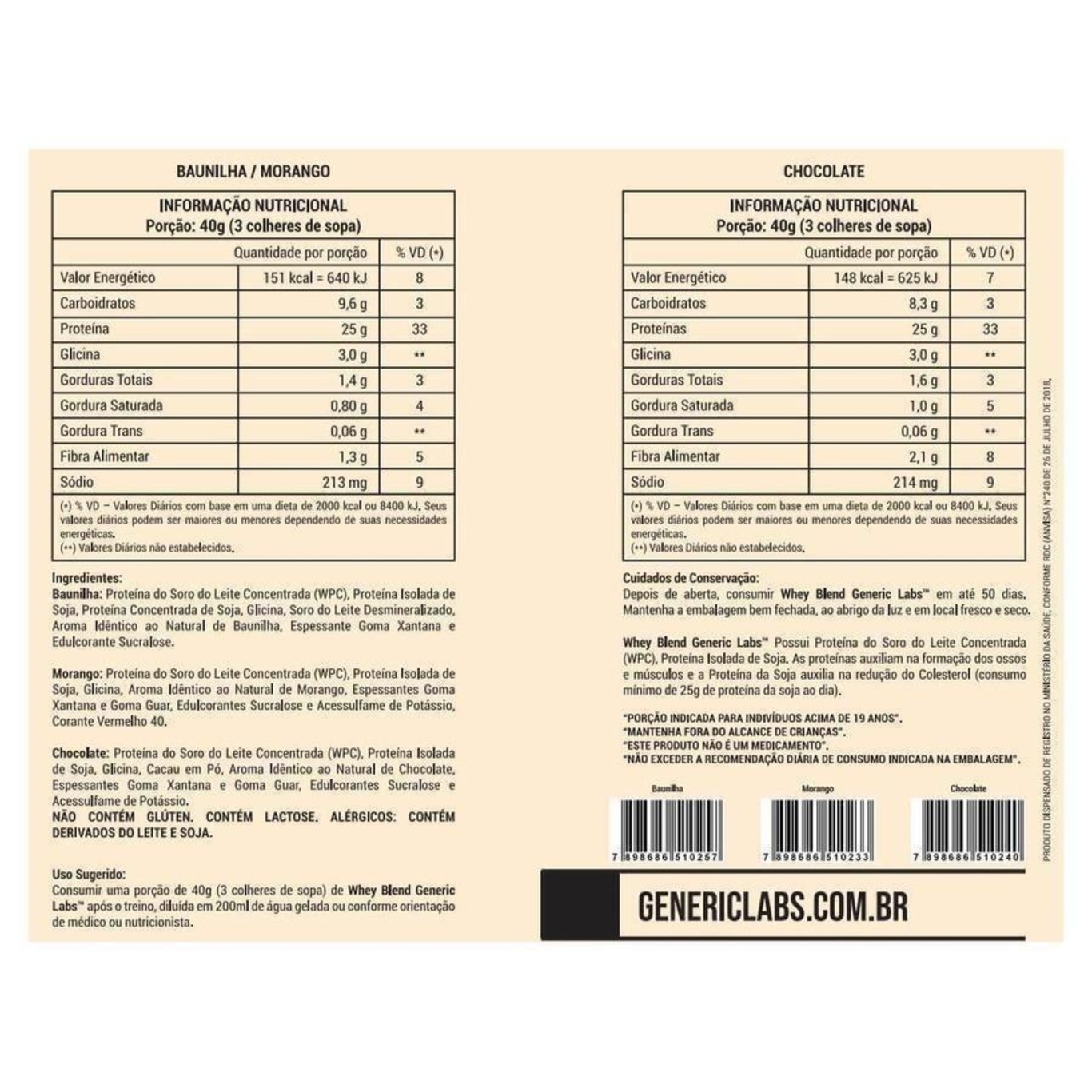 Whey Blend Generic Labs - Baunilha - 2kg | Centauro