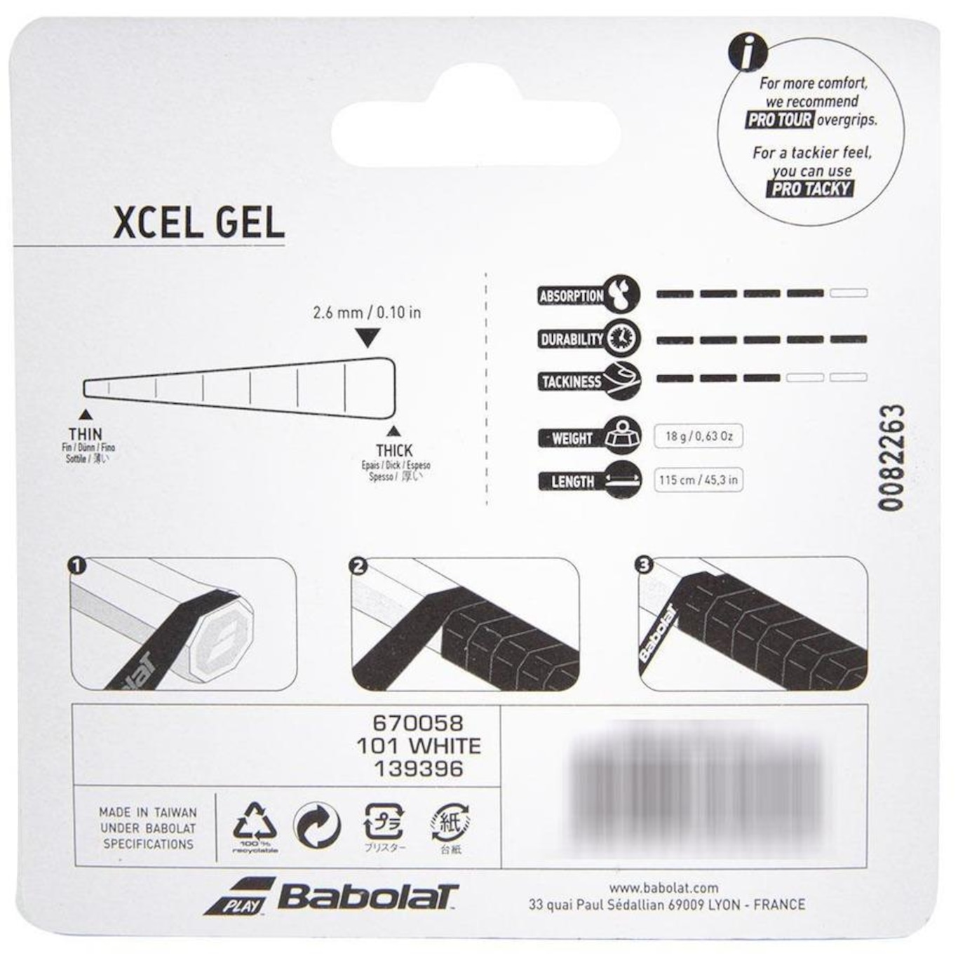 Cushion Grip Babolat Xcel Gel Comfort | Centauro