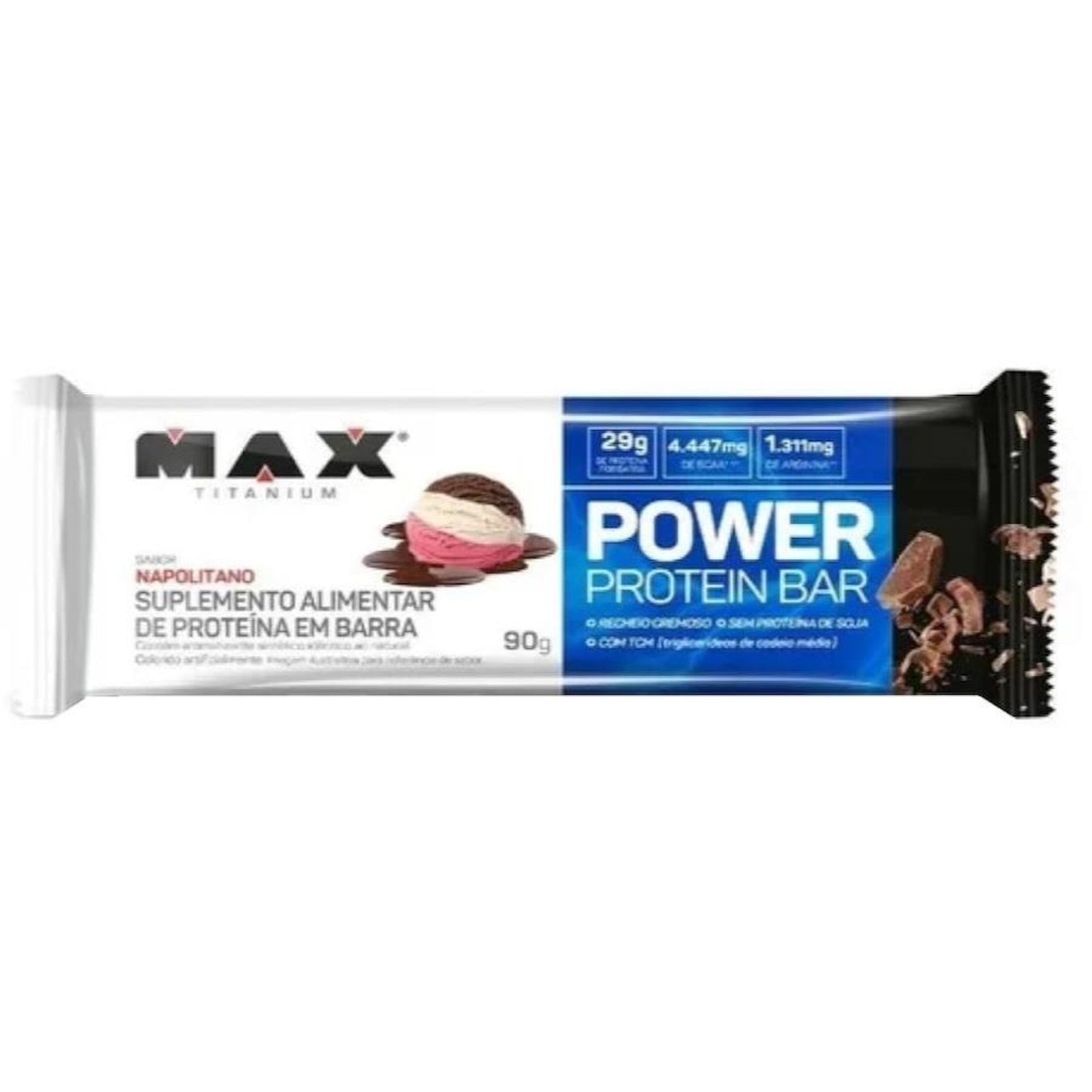 Barra de Proteina Whey Power Protein Bar Max Titanium - Napolitano ...