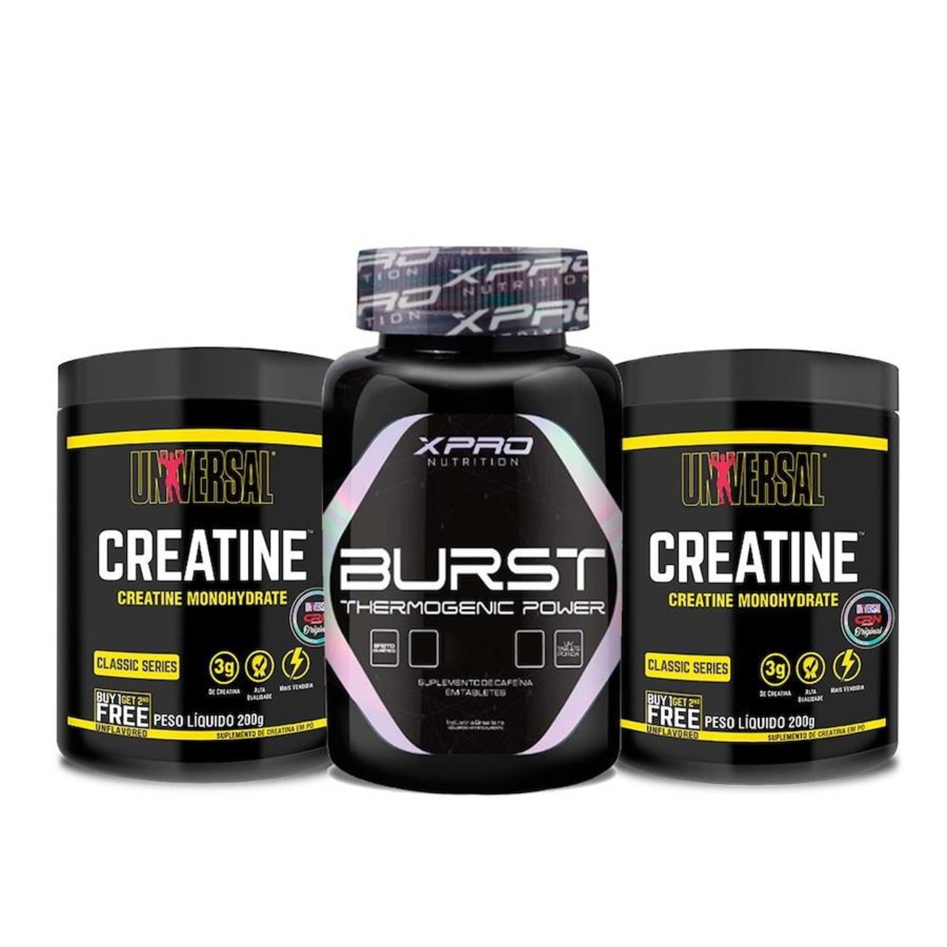 Kit Termogênico Burst Power XPRO + 2x Creatine Universal - 400g | Centauro