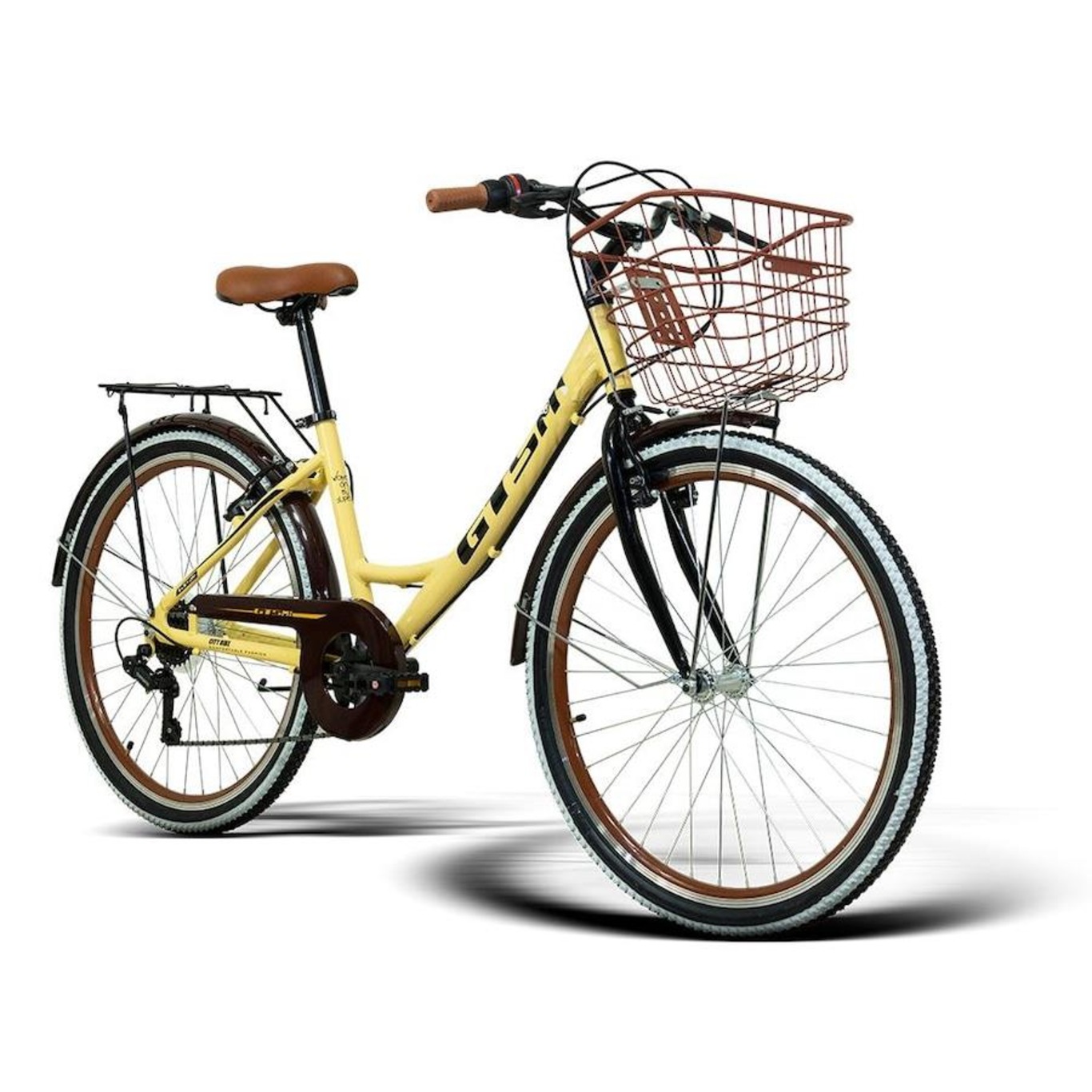 Bicicleta - Aro 26 - GTSM1 KS Retrô IMP - Freio V-Brake - Câmbio Shimano - 7 Marchas - Feminina ...