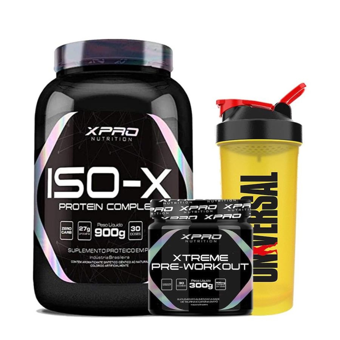 Kit Universal: Whey Protein Iso-X - 900g + Pré-Treino Xtreme XPRO ...