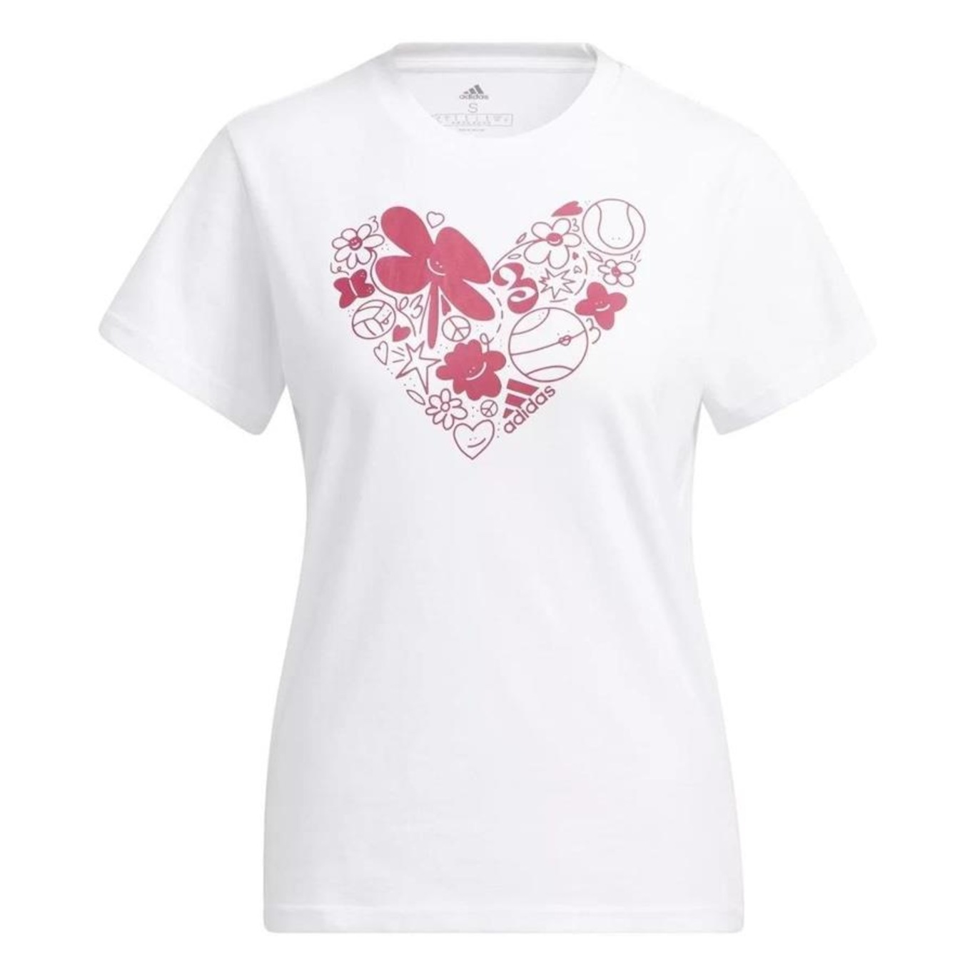 Camiseta adidas Fun Coração- Feminina | Centauro