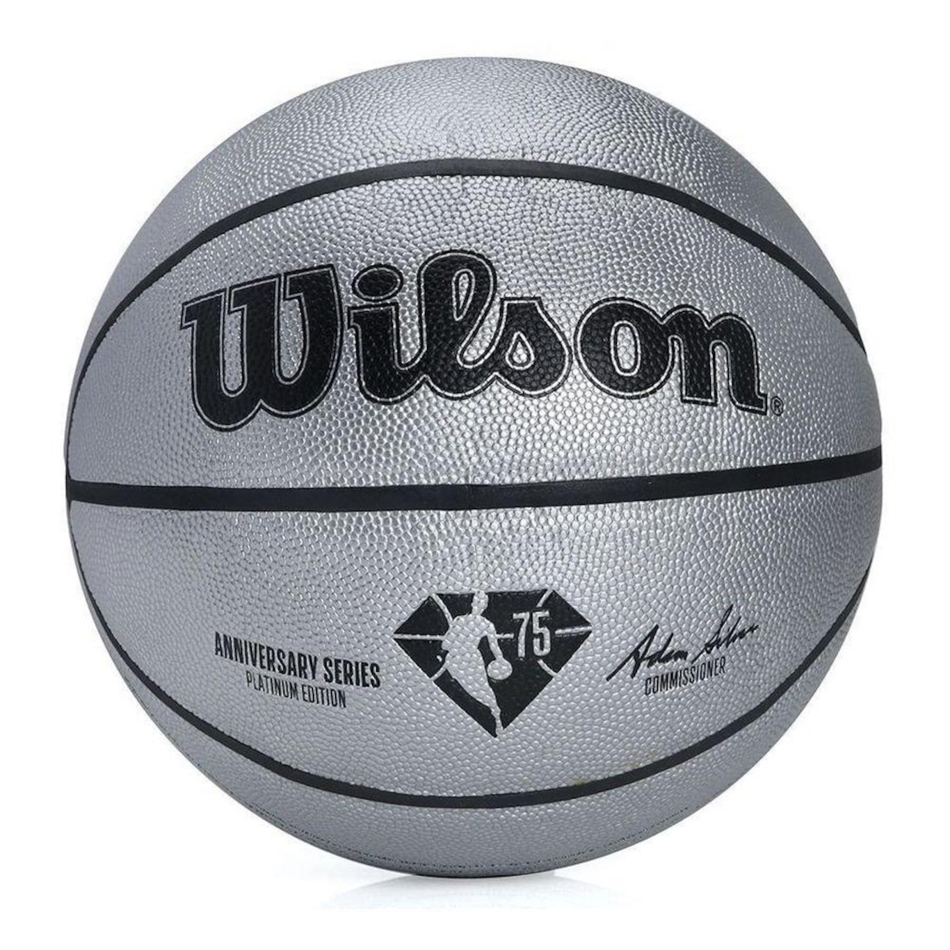 Bola de Basquete Wilson 75TH Adam Silver Platinum Edition 7 | Centauro