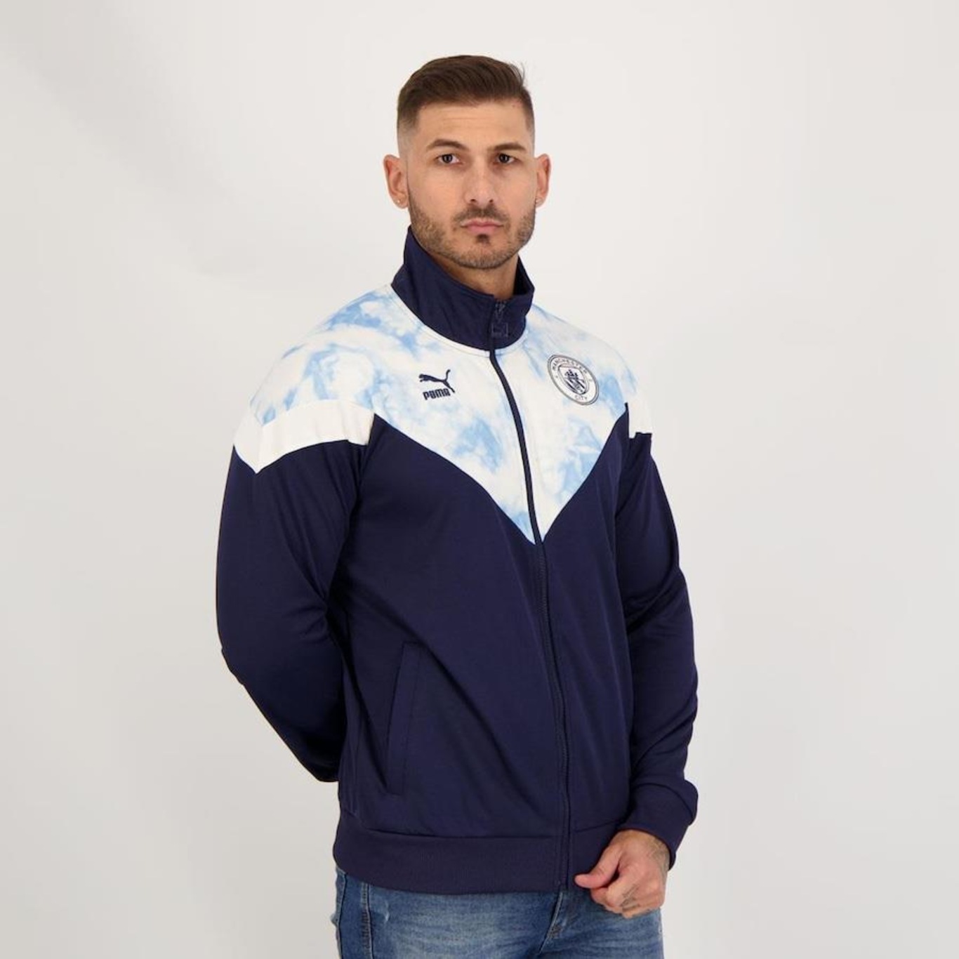 Jaqueta Puma Manchester City Iconic MSC Mesh Track - Masculina | Centauro