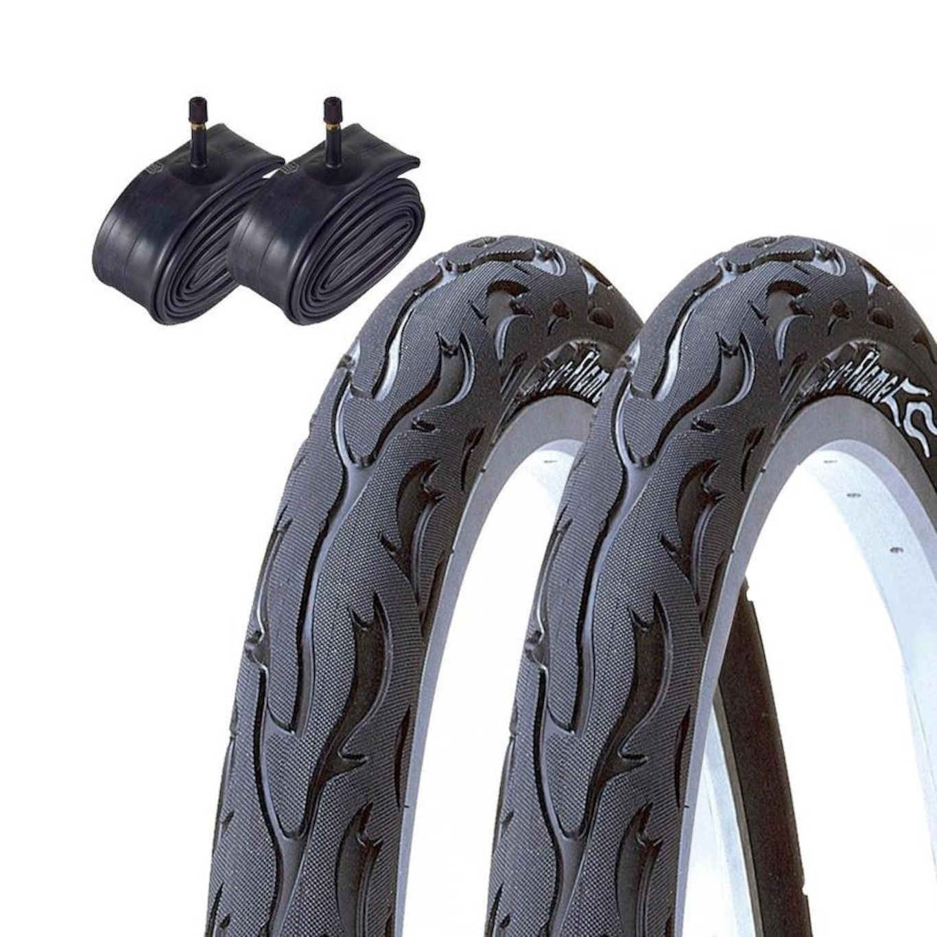 Par de Pneus Slick Kenda Flame 26 x 2.125 com Câmaras Kenda | Centauro