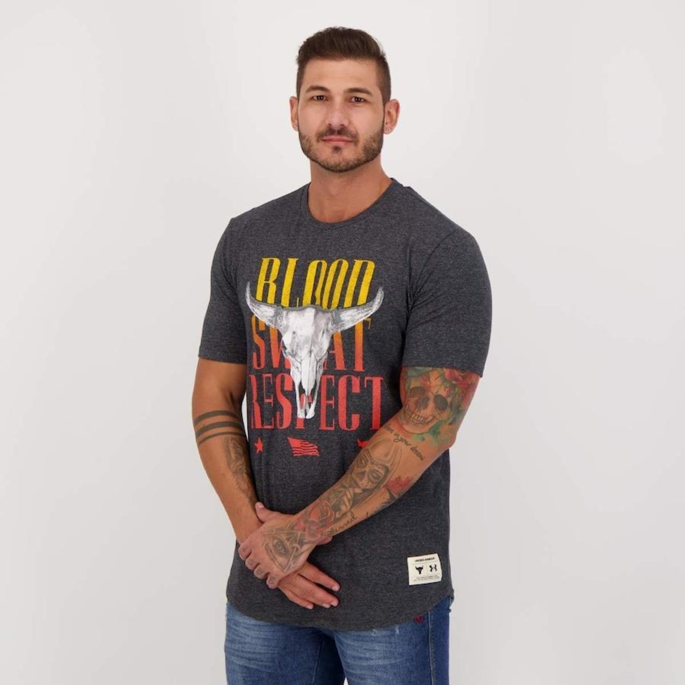 Camiseta Under Armour Project Rock Outline - Masculina | Centauro