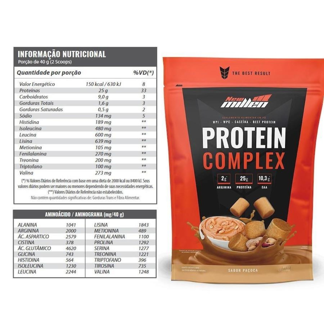 Protein Complex New Millen - Paçoca - 1,8Kg | Centauro