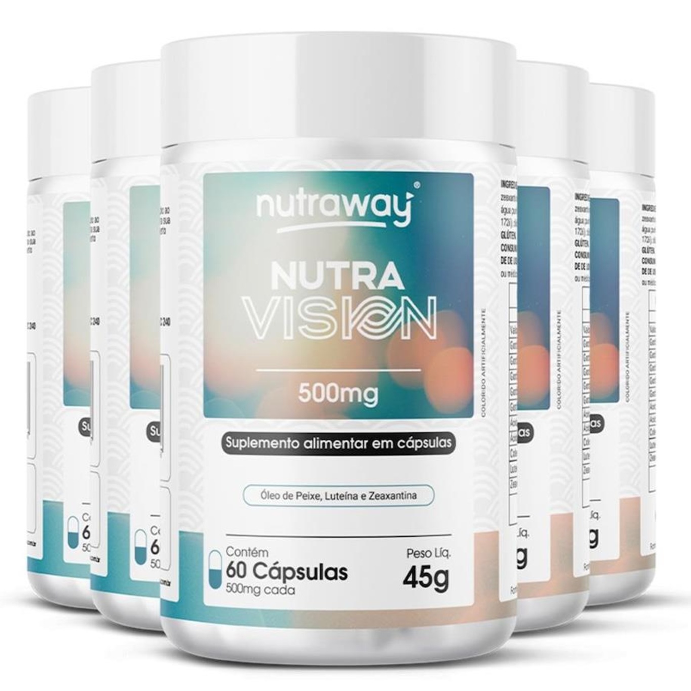 Kit Suplemento Alimentar Nutraway Nutra Vision 500mg - 60 Cápsulas - 5 ...