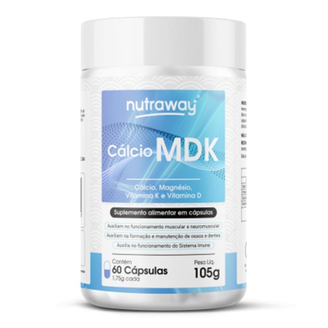 Kit Cálcio Mdk 1,75g Nutraway - 60 cápsulas - 5 Unidades | Centauro