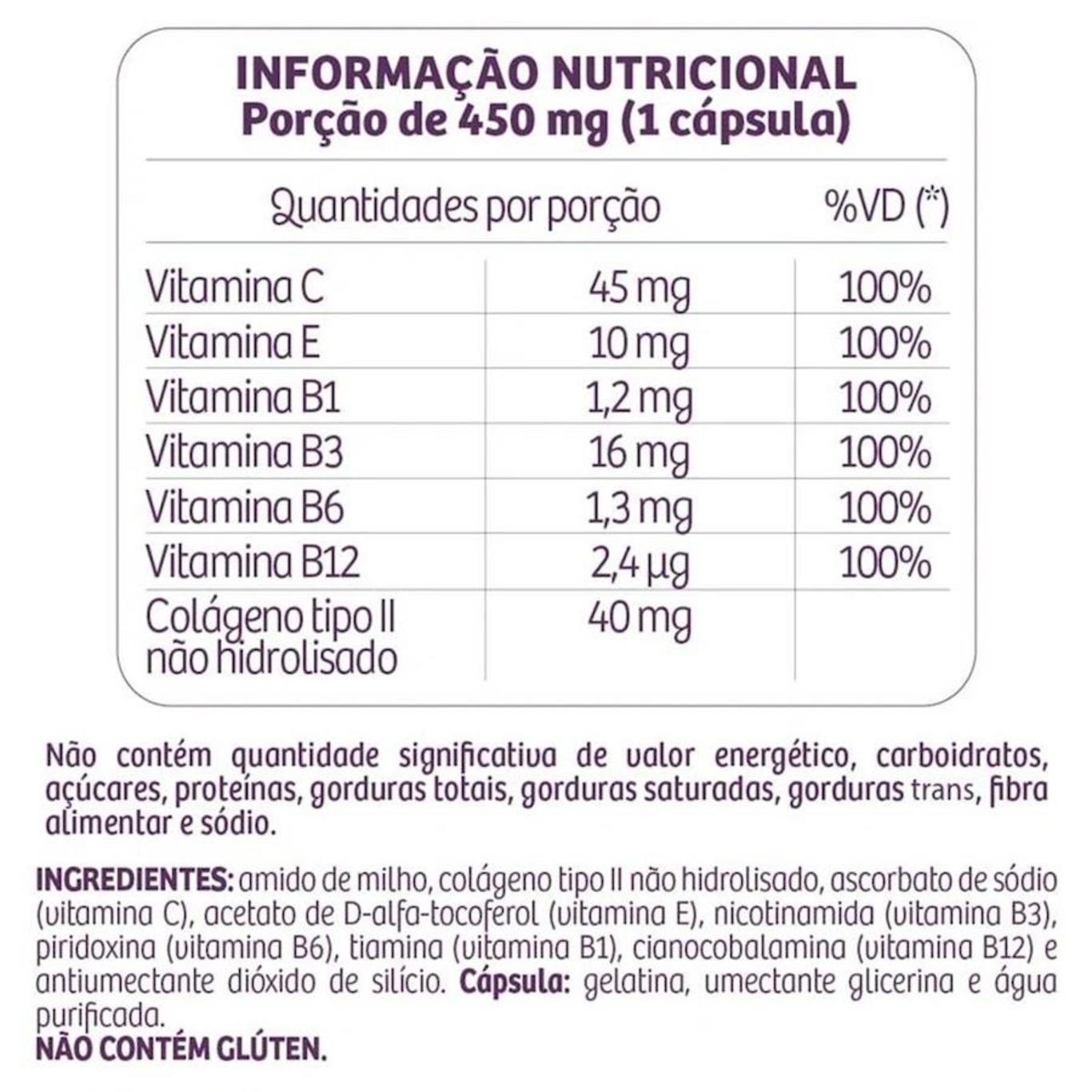 Colágeno Tipo 2 II 40mg Sanavita - 30 Cáps | Centauro