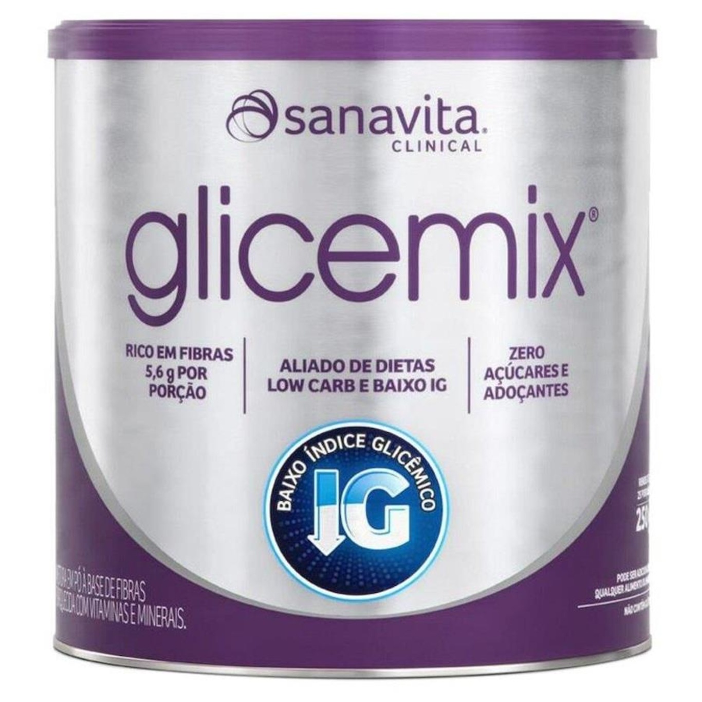 Kit Glicemix IG Controlador Glicêmico Sanavita - 250g - 5 Unidades ...
