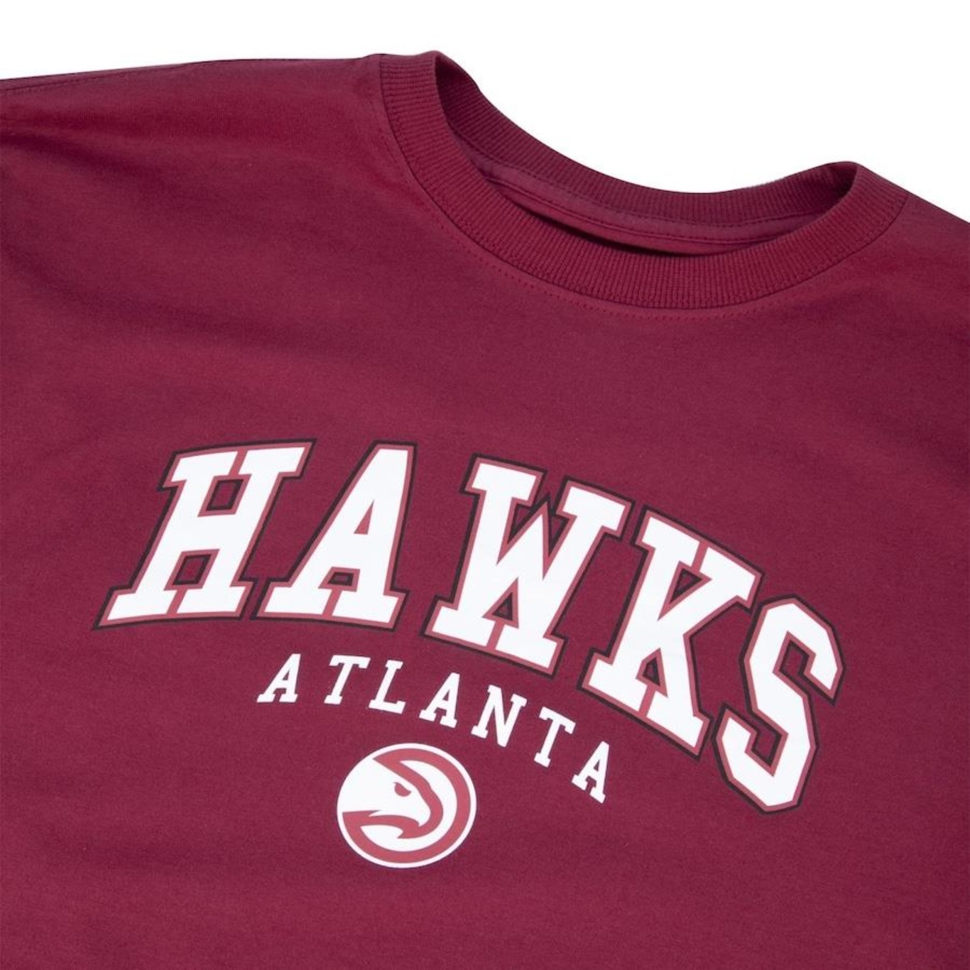Camiseta New Era Regular NBA Atlanta Hawks Vintage Manga Curta Vermelha ...