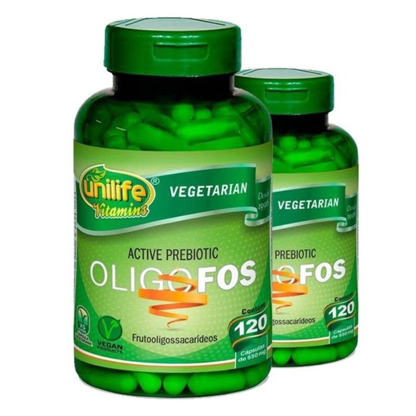 Kit Oligo-Fos Frutooligossacarídeos Unilife - 120 cápsulas - 2 unidades ...
