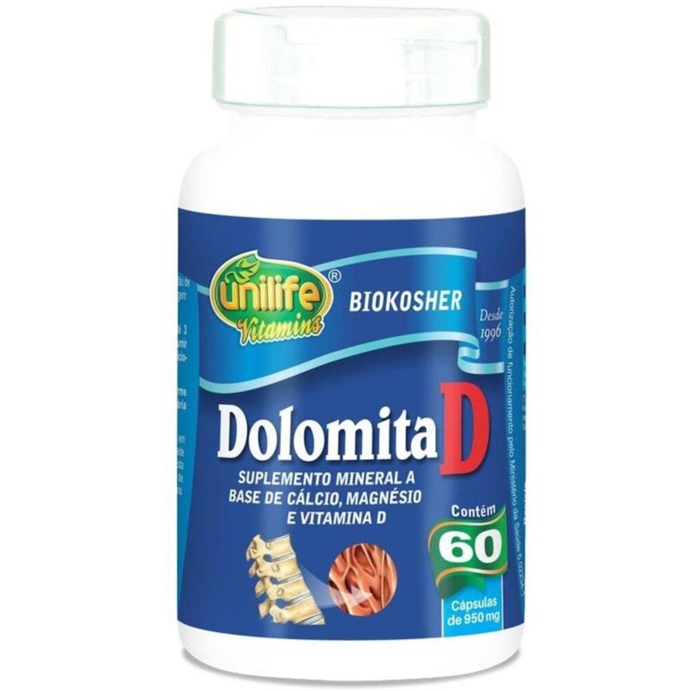 Dolomita com Vitamina D Unilife - 60 cápsulas | Centauro