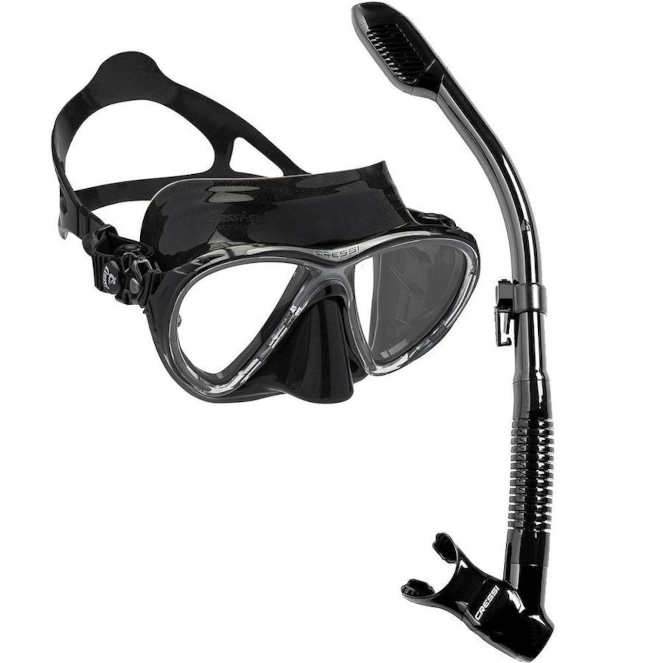 Kit de Mergulho Cressi: Máscara + Snorkel Big Eyes Evolution + Snorkel ...