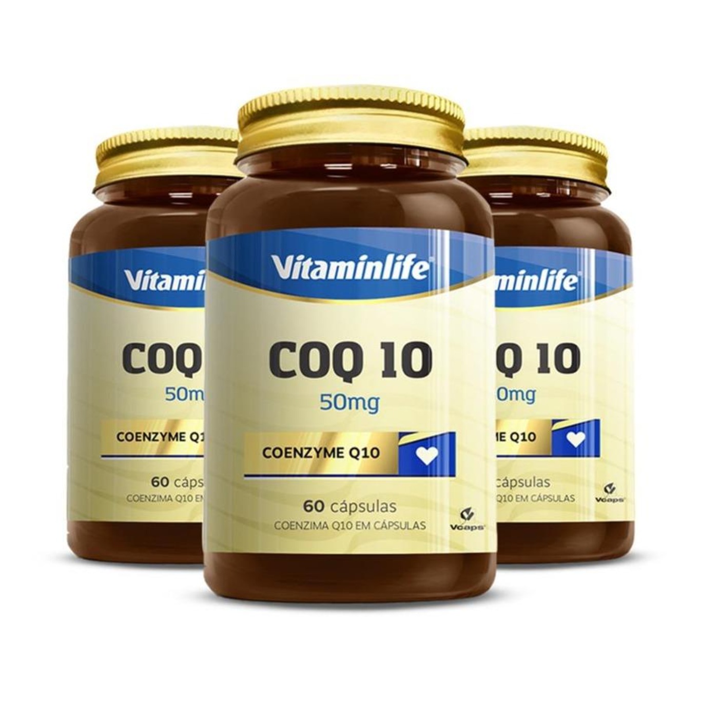 Kit de Coq-10 + Coenzyme Q10 Vitaminlife - 120 cápsulas - 3 unidades ...