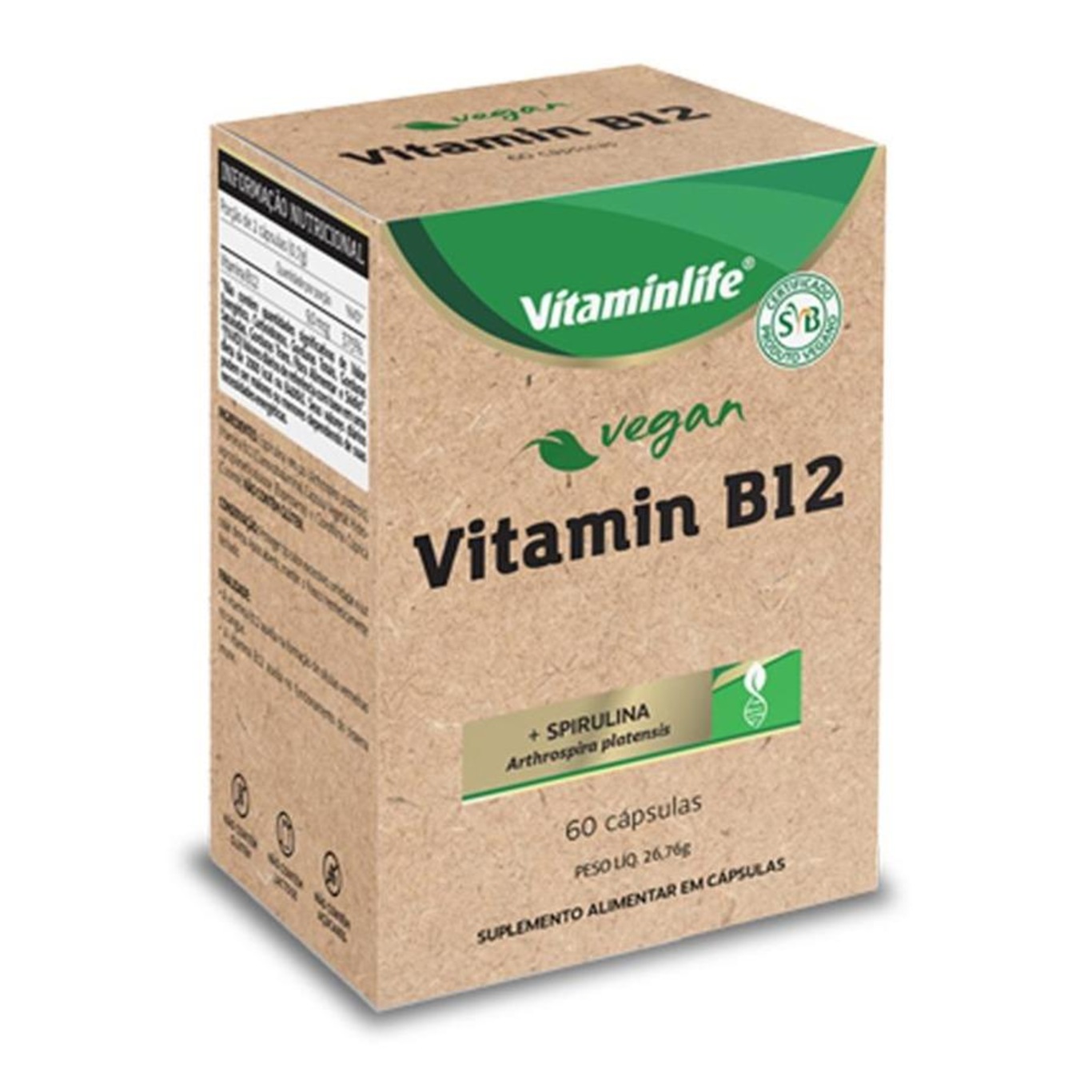 Vitamin B12 VitaminLife Veganas - 120 cápsulas | Centauro