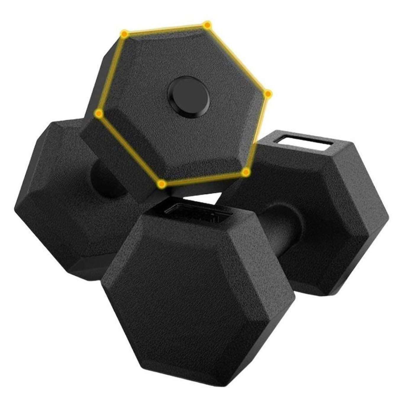 Par de Halteres Dumbell Bonafit Cement Sextavado - 7kg | Centauro