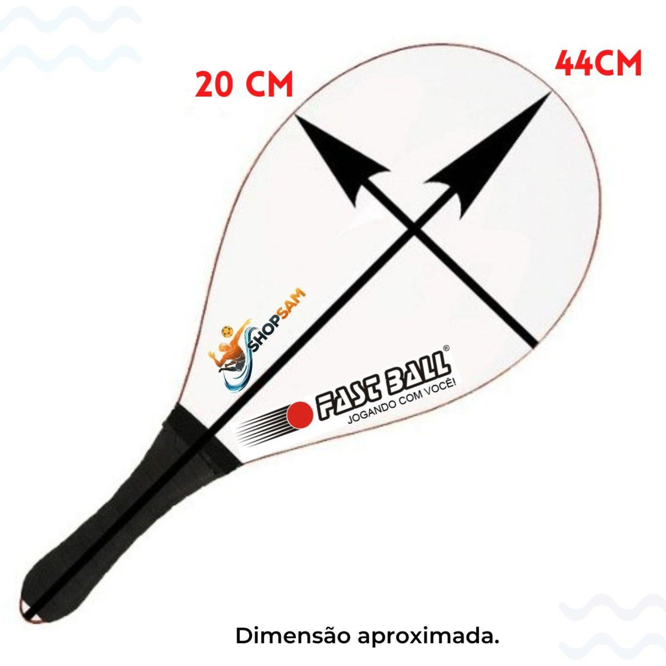 Raquete De Frescobol Fast Ball Fibra de Vidro Sunset | Centauro