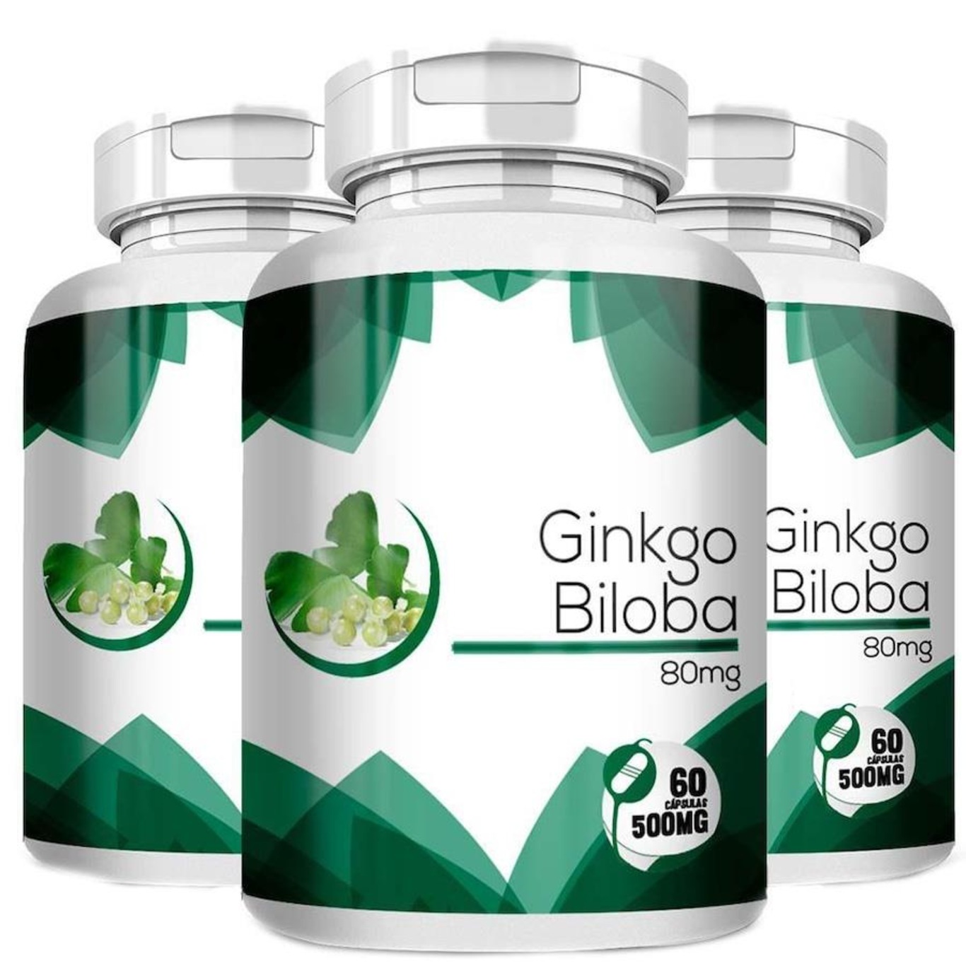 Kit de Suplemento Bionutri Ginkgo Biloba 100% Puro - 60 cápsulas | Centauro