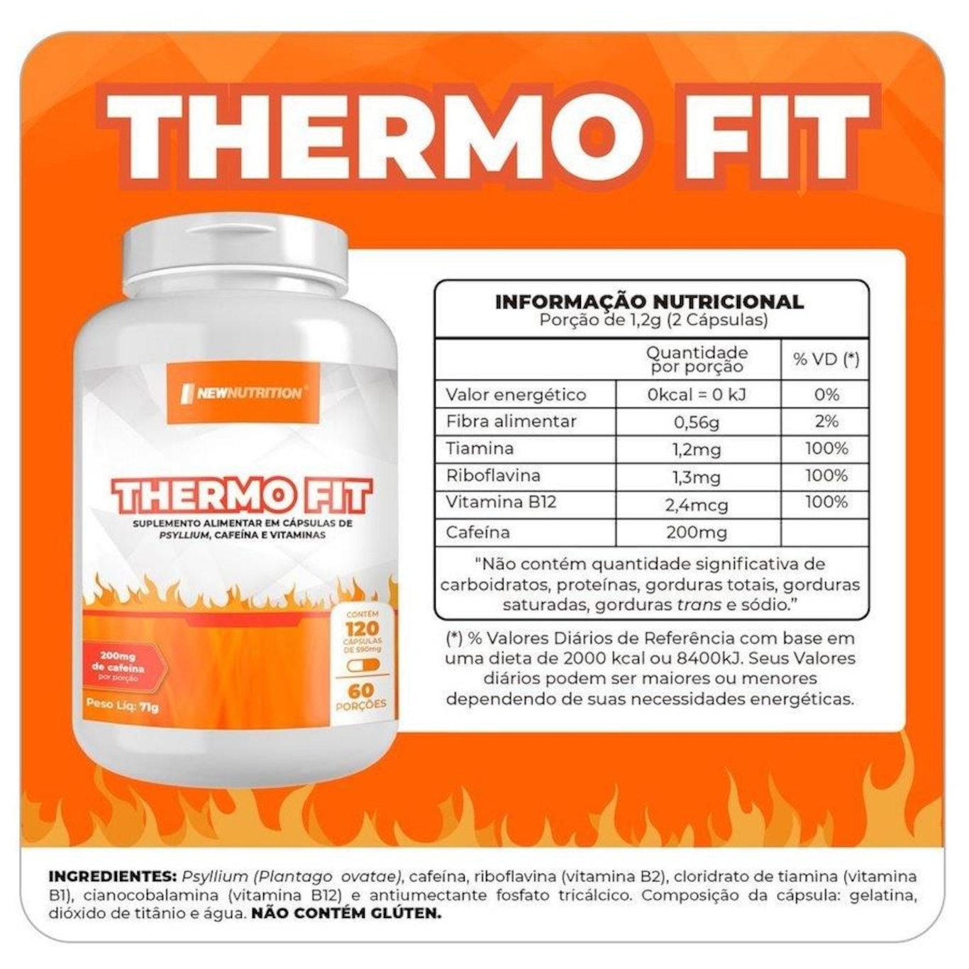 Termogênico Thermo Fit NewNutrition 120 Caps | Centauro
