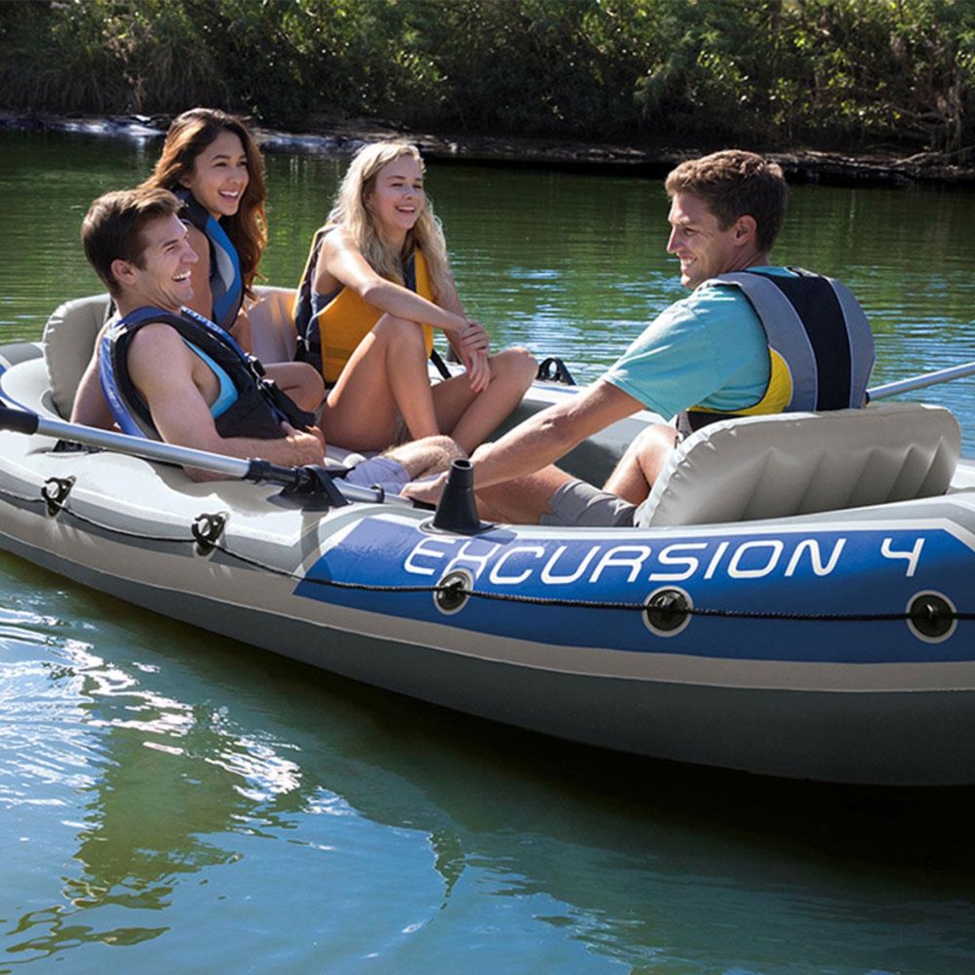 Bote Inflável Intex Excursion - 4 Pessoas | Centauro Bote Inflável Intex Excursion - 4 Pessoas | Centauro