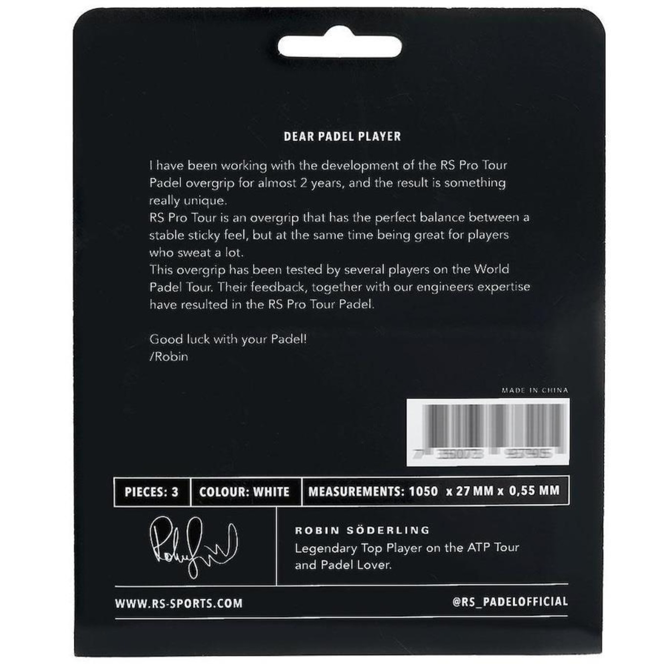 Overgrip RS All Court Robin Soderling Padel Pro Tour - 3 unidades ...