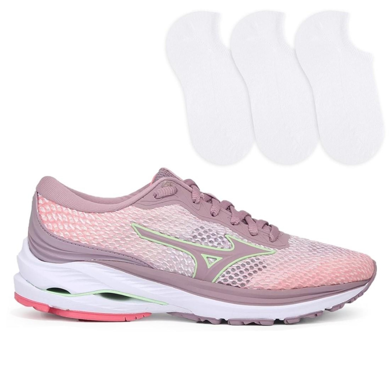 Kit Tênis Mizuno Wave Tornamic 2 + Meias - 3 Pares - Feminino | Centauro