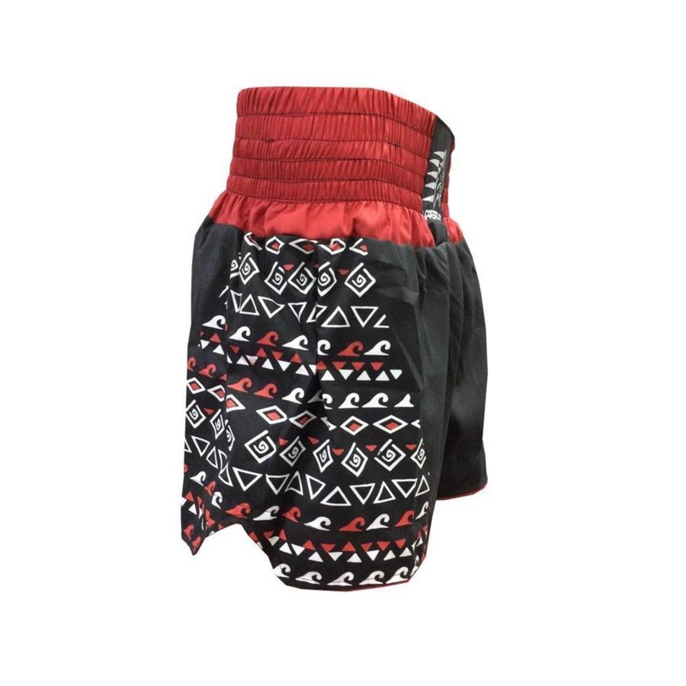 Calção Short Muay Thai / Kickboxing Maori Preto/Vermelho Uppercut ...