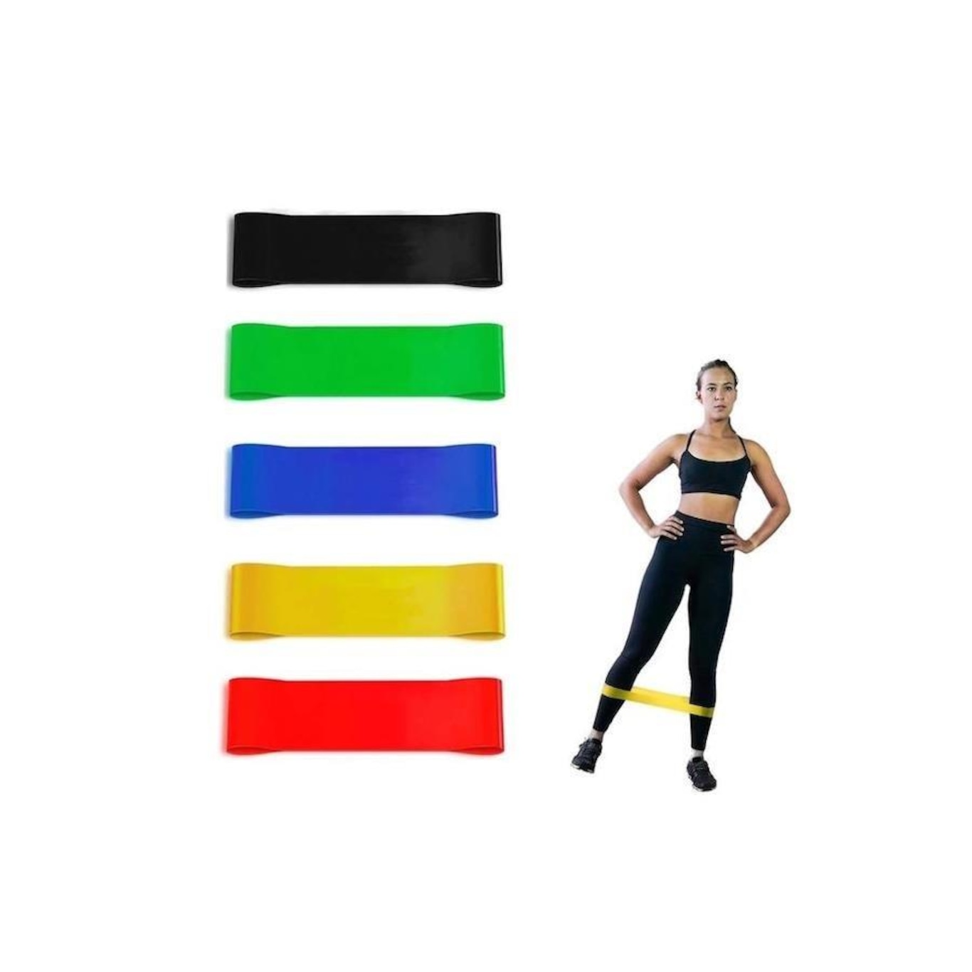 Kit Elásticos Mini Band Natural Fitness - 5 Unidades | Centauro
