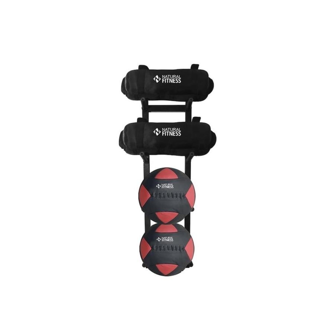 Kit de Wall Balls Natural Fitness 6kg - 4 Unds + Suporte | Centauro