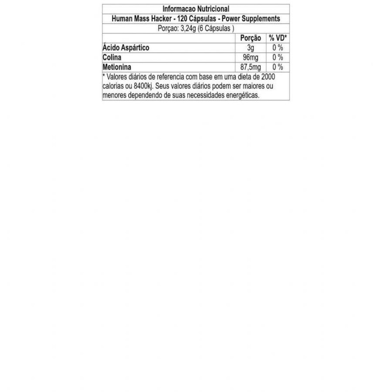 Suplemento Human Mass Hacker Power Supplements - 120 cápsulas | Centauro