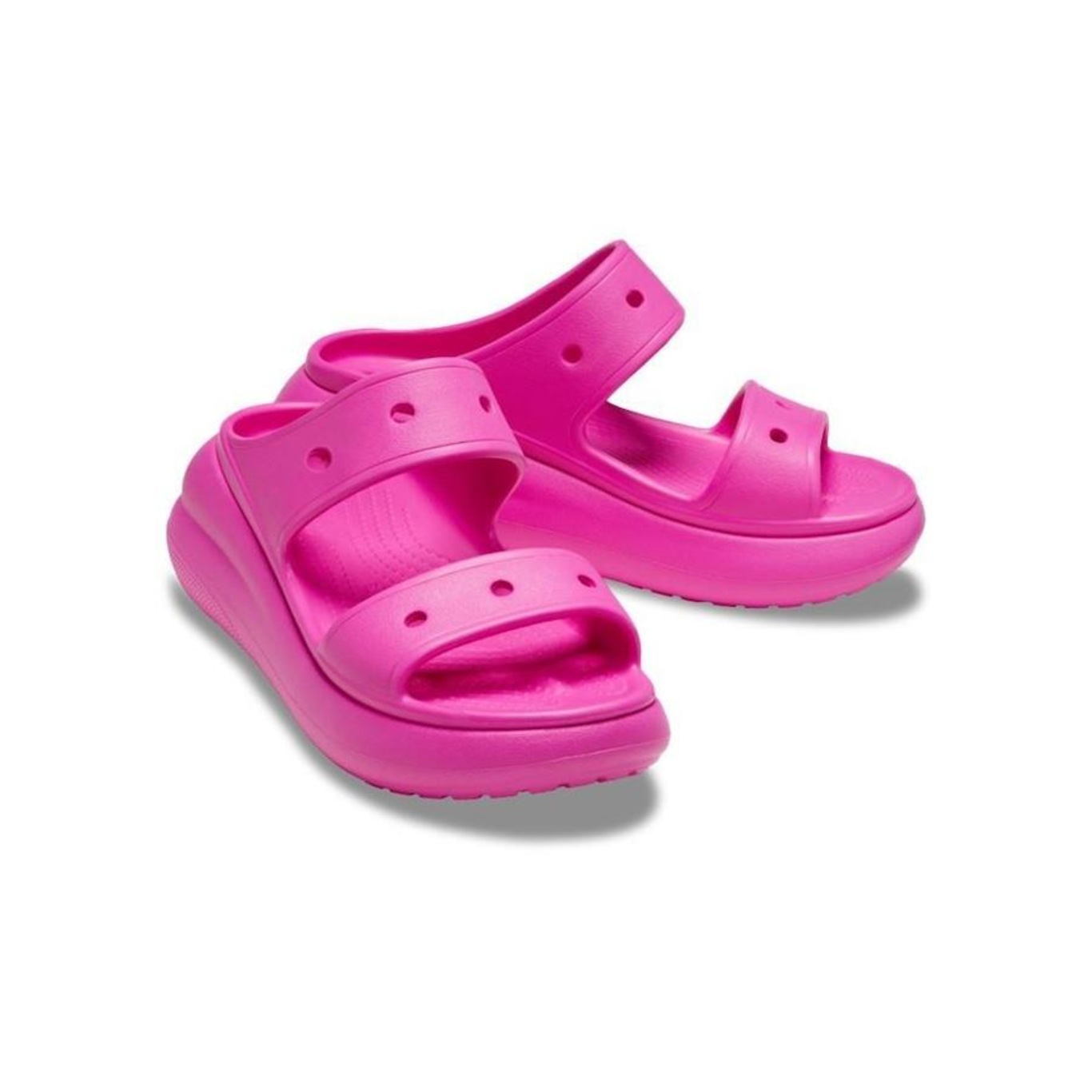 Chinelo Crocs Classic Crush Platform Sandal Juice - Feminino em ...