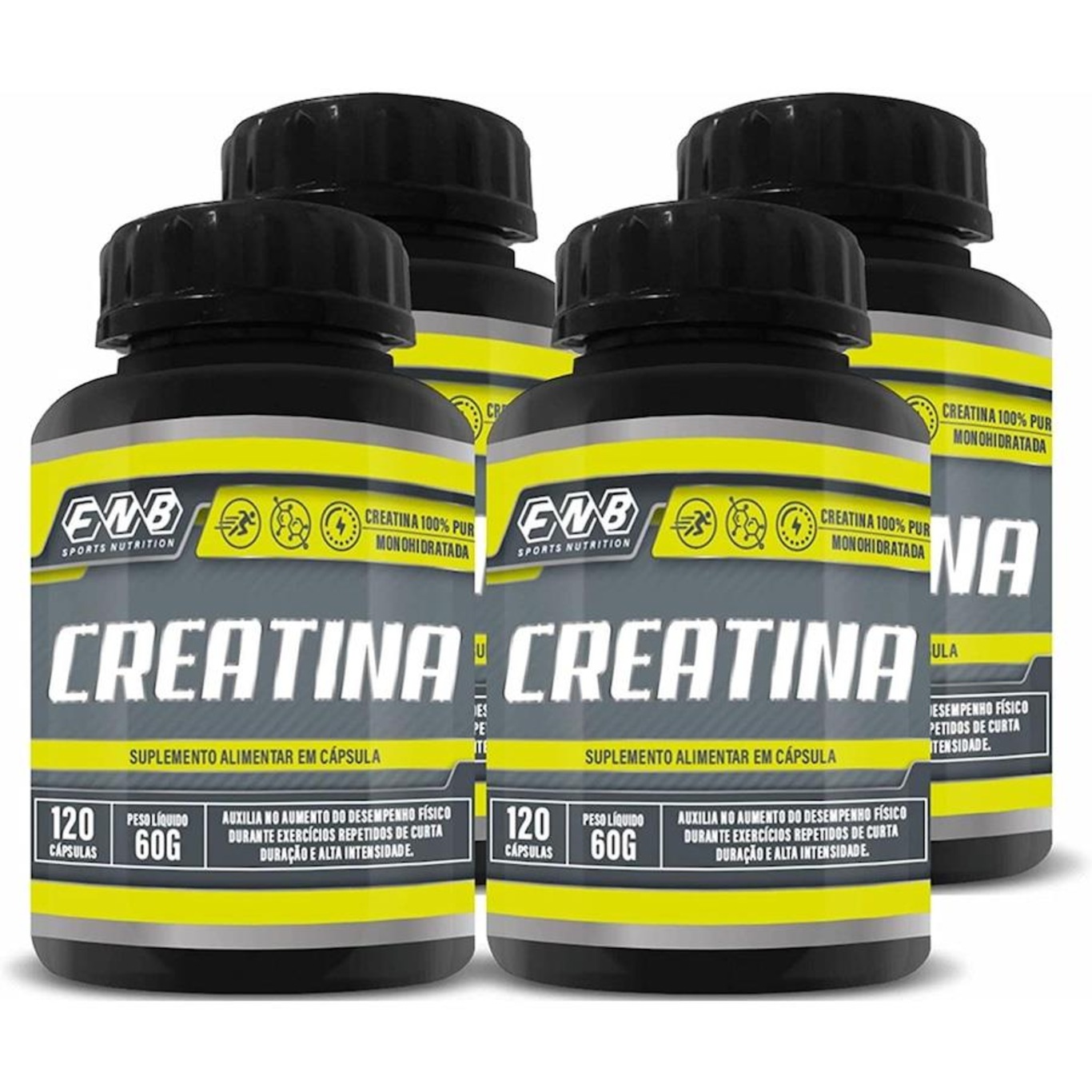 Kit Creatina FNB Sport Nutrition 500Mg - 120 cápsulas - 4 unidades ...