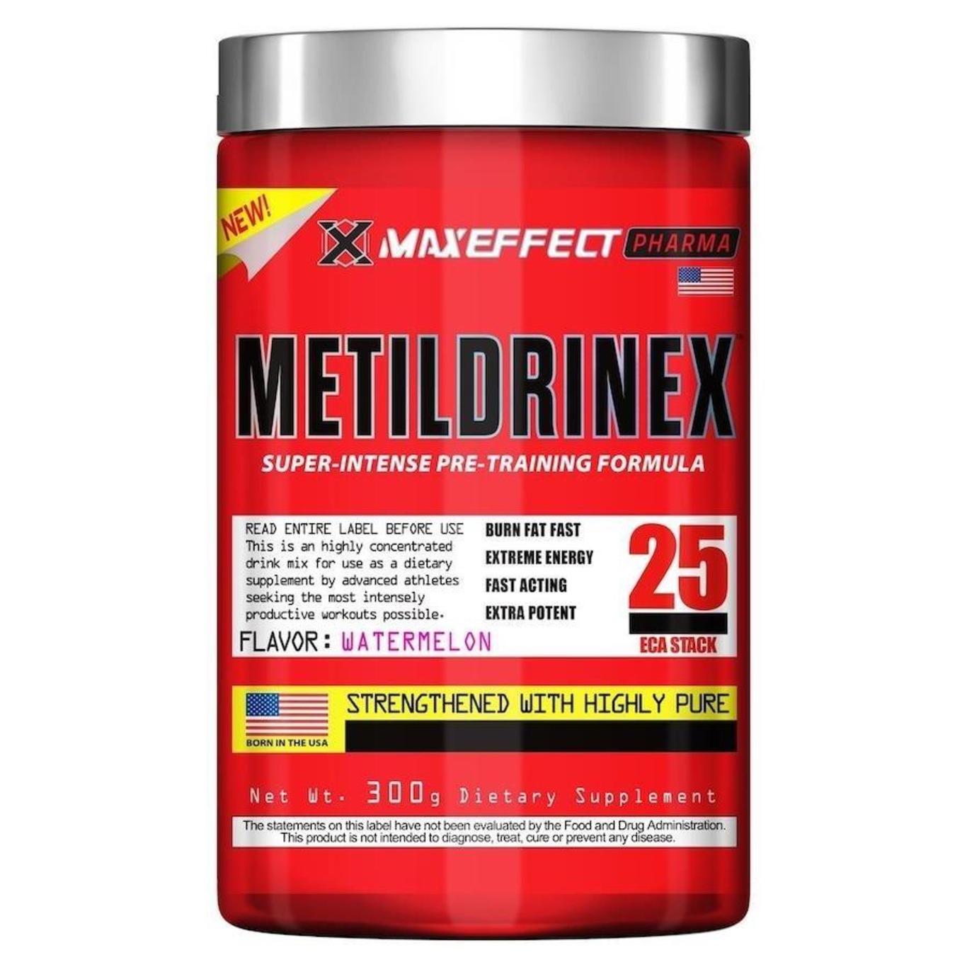 Kit Metildrinex MaxEffect Pharma - Melância - 300g - 2 Unds + Boné | Centauro