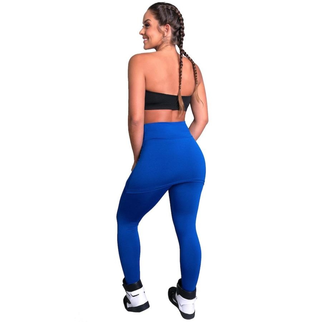 Calça Legging Mvb Modas Suplex Saia Tapa Bumbum Estampada Cintura Alta