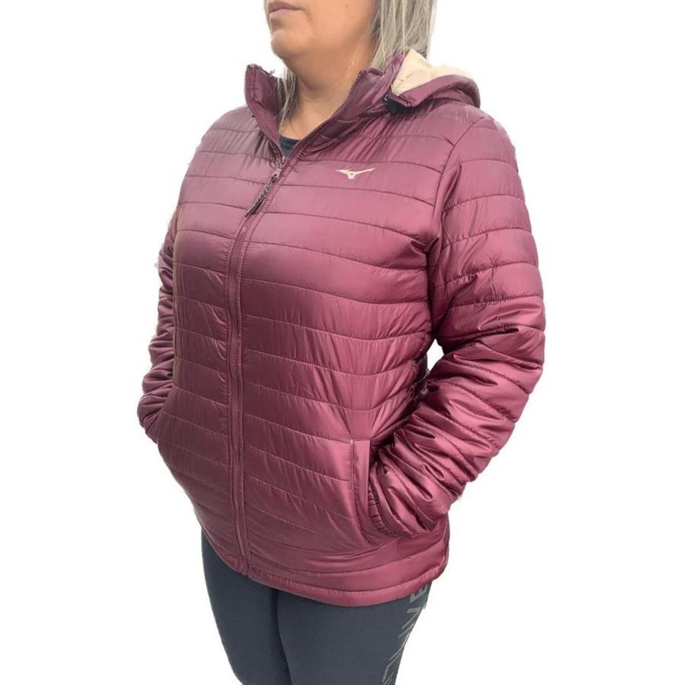 Jaqueta com Capuz Mizuno Puff - Feminina | Centauro