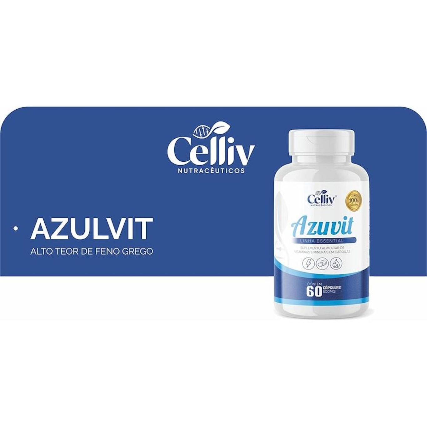 Kit Azuvit Celliv - 60 Cápsulas - 3 Unds | Centauro