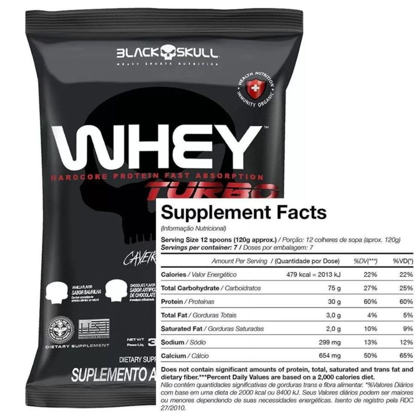 Kit Black Skull com Whey Protein - 900g + Creatina - 150g | Centauro